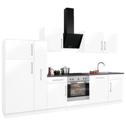 Wiho-K&uuml;chen wiho K&uuml;chen K&uuml;chenzeile &raquo;Cali&laquo; mit E-Ger&auml;ten, Breite 310 cm wei&szlig; B/H/T: 310cm x 60cm