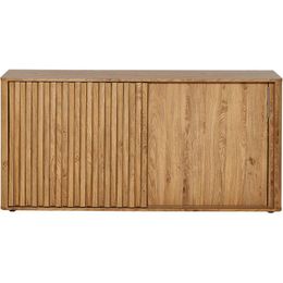 Jahnke Sideboard &raquo;FLOW SB 150&laquo; 1 Stk. tlg. Sideboard, 2 Schiebet&uuml;ren, Breite 150 cm Holzwerkstoff B/H/T: 150cm x 72,4cm x 39,8cm,montana eiche, Gummibaum 