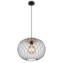 Globo LIGHTING H&auml;ngeleuchte &raquo;LACKY&laquo; E27 1 Stk. H&auml;ngeleuchte f&uuml;r Esszimmer schwarz modern schwarz 1, &Oslash; 40cm H: 150cm, 1 Stk.