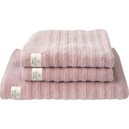 Dyckhoff Handtuch Set &raquo;Wecycled&laquo; 2 Handt&uuml;cher (50x100cm), 1 Duschtuch (70x140cm) lila Walkfrottier, Walkfrottier 3 Stk., Walkfrottier