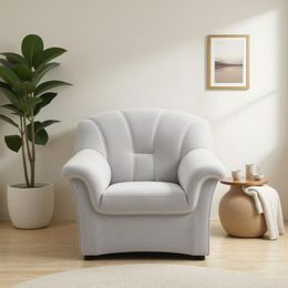 DOMO collection Sessel &raquo;FLORES 92x82 cm, hochwertig & besonders komfortabel&laquo; whlw. mit Federkern (nicht bei Microfaser PRIMABELLE -Struktur) silber 