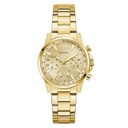 Guess Damen Multifunktionsuhr &raquo;BAILEY&laquo; Quarzuhr, Armbanduhr, Damenuhr, Edelstahlarmband, Datum gold Einheitsgr&ouml;&szlig;e