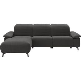 Musterring Ecksofa &raquo;MR 370, intelligenter Komfort im modernen Design&laquo; Optionale Relaxfunktion, flexible Kopfteile & klappbare Armlehnen grau 95% Polyester, 5% 