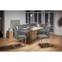 OTTO home Eckbank &raquo;Rab&laquo; in 2 Breiten (180 oder 200 cm), Bezug in verschiedenen Qualit&auml;ten grau Polyester B/H/T: 180cm x 88cm x 140cm, Strukturstoff, 