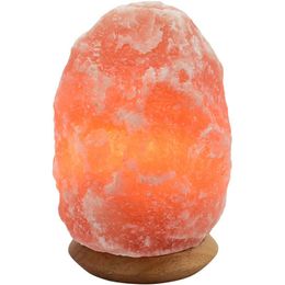 my home Salzkristall-Tischlampe &raquo;Sclassin&laquo; E14 1 Stk. Warmwei&szlig; Handgefertigt - jeder Stein ein Unikat, H: ca.18 cm, ca.2-3 kg orange &Oslash; 12cm H: 18cm, 1