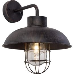 Brilliant Au&szlig;en-Wandleuchte &raquo;Portland&laquo; E27 1 Stk. Au&szlig;enwandlampe h&auml;ngend braun 1, H: 29cm, 1 Stk.