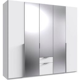 wimex Dreht&uuml;renschrank &raquo;Mugano&laquo; mit langen oder kurzen Griffen aus Metall, in vielen Breiten, 208 oder 236 cm hoch, Made in Germany Holzwerkstoff Wei&szlig;, B/H/
