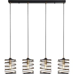 Searchlight Pendelleuchte &raquo;Spring 4Lt Pendelleuchte - Schwarzes und Goldenes Metall&laquo; E14 1 Stk. H: 22cm, 1 Stk.