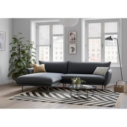 OTTO home Ecksofa &raquo;Stine L-Form&laquo; Besonderes Design durch Kissenoptik und Keder blau Struktur (100% Polyester);Struktur weich (85% Polyester/15% Nylon)