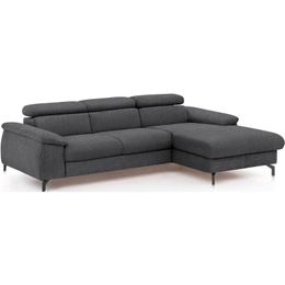 COTTA Ecksofa &raquo;Kitty L-Form, B: 242 cm&laquo; mit Kopfteilverstellung, optional Schlaffunktion & Bettkasten Microfaser (100% Polyester);Flachgewebe (100% 