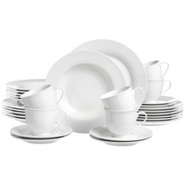 Ritzenhoff & Breker Kombiservice &raquo;Bianco&laquo; klassisch und schlicht, unifarben wei&szlig; Porzellan 30 Stk.