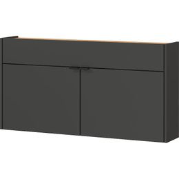 Germania Schuhschrank &raquo;Ameca&laquo; 1 Stk. tlg. mit Schubl.,f&uuml;r schmale Flure,Tiefe: 22cm,Soft-close,verstellb. B&ouml;den braun Holzwerkstoff Graphit/Navarra-