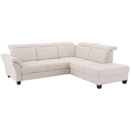 OTTO home Ecksofa &raquo;Solvei L-Form&laquo; wahlweise auch mit Kopfteilverstellung und Schlaffunktion, Federkern beige Luxus-Microfaser Lederoptik (100% 