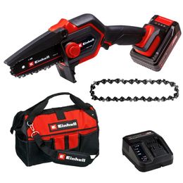 Einhell Akku-Kettens&auml;ge &raquo;&raquo;GE-PS 18/15 Li Bag Kit&laquo;&laquo; Inkl. 2,5 Ah Akku und Ladeger&auml;t transparent Zum Zerkleinern von Gr&uuml;nschnitt und Schneiden von Kantholz