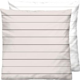Biberna Kissenbez&uuml;ge &raquo;Mix & Match&laquo; individuell kombinierbar beige Mako-Satin, Obermaterial: 100% Baumwolle B/L: 80cm x 80cm, 1 Stk., Mako-Satin