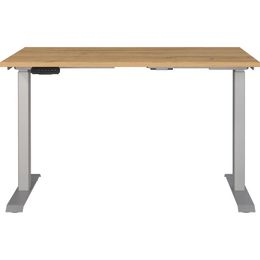 Germania Schreibtisch &raquo;Jet&laquo; moderne Farbvariationen, Breite 120/140/160/180 cm, Made in Germany beige B/H/T: 120cm x 72cm x 80cm, Gestellfarbe silber