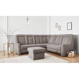 Sit & More sit&more Ecksofa &raquo;Melissa L-Form&laquo; klassisches Polsterprogramm, wahlweise Schlaffunktion und Schubkasten grau 100% Polyester B/H/T: 257cm x 107cm x 
