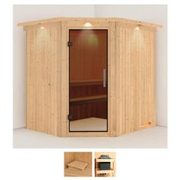 Karibu Sauna &raquo;Siirin&laquo; Set, ohne Ofen beige ohne Ofen, (ohne Ofen)
