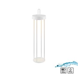 JUST LIGHT Stehlampe &raquo;ANSELM&laquo; LED-Modul 1 Stk. Warmwei&szlig; Akkuleuchte wei&szlig; 1, &Oslash; 12,8cm H: 50,4cm, 1 Stk.