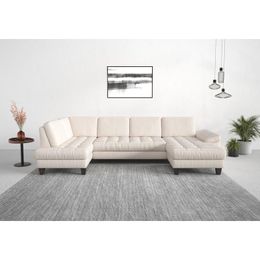 Sit & More sit&more Wohnlandschaft &raquo;Westham U-Form&laquo; wahlweise mit Schlaffunktion, Bettkasten, Sitztiefenverstellung beige 100% Polyester B/H/T: 338cm x 88cm x 