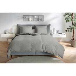 Primera Bettw&auml;sche &raquo;Renforce Stonewashed&laquo; 2 Stk. jedes Teil ein Unikat, gewaschene Used Optik braun Renforc&eacute;, Obermaterial: 100% Baumwolle B/L: 135cm x 200cm,
