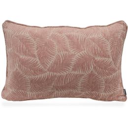 HOCK Dekokissen &raquo;Nelly&laquo; mit Bl&auml;tter-Muster, Kissenh&uuml;lle mit F&uuml;llung, 1 St&uuml;ck rosa Baumwolle, Leinen, Polyacryl, Polyester, Viskose B/L: 40cm x 60cm, 1 Stk.