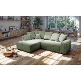 exxpo - sofa fashion Ecksofa &raquo;Arpino, elegant & bequem, Ottomane beidseitig montierbar, L-Form&laquo; Breite 243cm, komfortable Wellenunterfederung, 