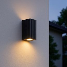 OTTO home Au&szlig;en-Wandleuchte &raquo;Jellina Up- & Down Light Wandlampe&laquo; GU10 1 Stk. GU10, IP44, Aluminium/Glas, Spot, Au&szlig;enlampe, Outdoor, schwarz 2, H: 