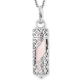Engelsrufer Damen Kette mit Anh&auml;nger &raquo;POWERFUL STONE ROSENQUARZ&laquo; mit Rosenquarz bunt M, Silber 925 (Sterlingsilber), L: 60