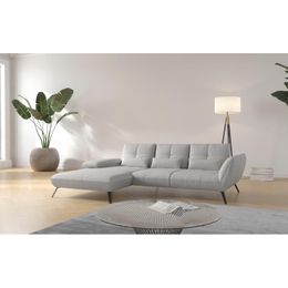 OTTO home Ecksofa &raquo;Mikado L-Form&laquo; inkl. Sitztiefenverstellung und Armteilverstellung grau 95% Polyester 5% Polyamid B/H/T: 276cm x 88cm x 183cm, 