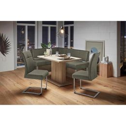 OTTO home Eckbank &raquo;Rab&laquo; in 2 Breiten (180 oder 200 cm), Bezug in verschiedenen Qualit&auml;ten gr&uuml;n Polyester B/H/T: 180cm x 88cm x 140cm, Microfaser, 