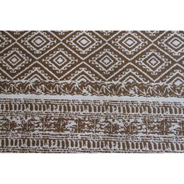 Kayoom Teppich &raquo;Sunny 110&laquo; rechteckig 8 mm H&ouml;he Besonders pflegeleicht. Im Innen- und Au&szlig;enbereich verwendbar. braun Polyester B : 120cm 1 Stk., 8mm, L: 