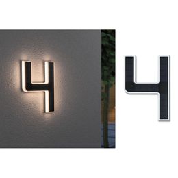 Paulmann LED Au&szlig;en-Wandleuchte &raquo;Solar Hausnummer&laquo; LED-Modul 1 Stk. Warmwei&szlig; LED-Modul, Hausnummern, Buchstaben w&auml;hlbar, Akku wechselbar schwarz 1, H: 23cm, 1 