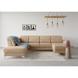 Sit & More sit&more Wohnlandschaft &raquo;Sinatra U-Form&laquo; optional mit Kopfteilverstellung und Armteilfunktion etc. braun 100% Polyester B/H/T: 326cm x 85cm x 220cm, 