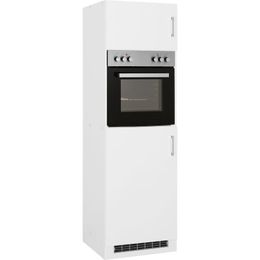KOCHSTATION Backofen/K&uuml;hlumbauschrank &raquo;KS-Paris&laquo; Breite 60 cm wei&szlig; B/H/T: 60cm x 200cm x 60cm