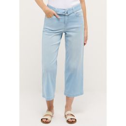 Angels Damen Angels 7/8-Jeans &raquo;Linn City&laquo; Culotte im Relaxed Fit, mit G&uuml;rtel blau 40, L&auml;nge 26