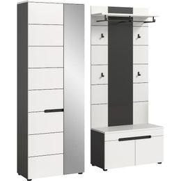 Home Affaire Garderoben-Set &raquo;REHAT, TOPSELLER!, 3-teilig, Breite 160 cm, individuell erweiterbar&laquo; Set, bestehend aus: Garderobenschrank, Sitzbank und 