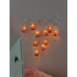 Konstsmide LED-Lichterkette &raquo;Weihnachtsdeko&laquo; 10 Stk.-flammig LED Dekolichter, Pinke Engel, an/aus Schalter, 10 warm wei&szlig;e Dioden pink Dioden 10 Stk. 