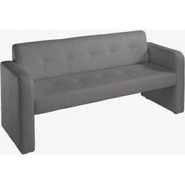 exxpo - sofa fashion Sitzbank &raquo;Barista K&uuml;chensofa, kompakte Stellma&szlig;e, Sitzh&ouml;he 49cm&laquo; mit R&uuml;ckenlehne grau Carabu (50%Polyester, 35%Polyacryl, 15%