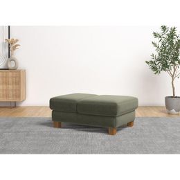 Home Affaire Polsterhocker &raquo;Dundee&laquo; mit Klappfunktion - wie ein Sessel nutzbar gr&uuml;n Flachgewebe 100% Polyester B/H/T: 75cm x 46cm x 109cm, Flachgewebe