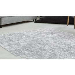 Kayoom Teppich &raquo;Etna 110&laquo; rechteckig 10 mm H&ouml;he Maschinell getufteter Teppich, hervorragende Qualit&auml;t, aktuelle Farben grau Polyester B : 80cm 1 Stk., 10mm, 