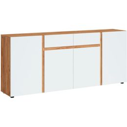 Home Affaire Sideboard &raquo;Morongo&laquo; Breite ca. 201 cm wei&szlig; Holzwerkstoff, MDF B/H/T: 200,7cm x 86cm x 39,6cm, 2 Stk., 4 Stk.