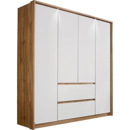 Rauch Dreht&uuml;renschrank &raquo;Mainz mit Passepartout&laquo; optional mit Beleuchtung, Au&szlig;ent&uuml;ren mit Push-to-Open Funktion wei&szlig; Holzwerkstoff B/H/T: 185cm x 212cm