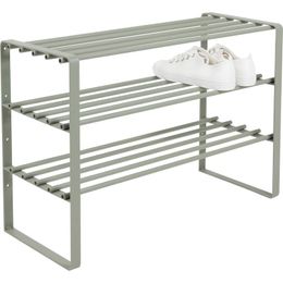 SPINDER DESIGN Schuhregal &raquo;REX SR 2&laquo; 1 Stk. tlg. Regal aus Stahl, wahlweise Breite 70 cm oder 100 cm gr&uuml;n Stahl B/H/T: 70cm x 48,5cm x 29cm
