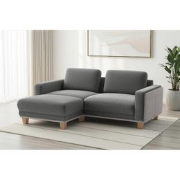Sit & More sit&more Ecksofa &raquo;Concept&laquo; Modernes Sofa in drei Fu&szlig;farben zur Auswahl grau 100% Polyester B/H/T: 226cm x 84cm x 167cm, Recamiere links,mit Fu&szlig; Buche 