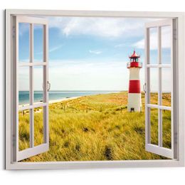 Reinders Deco-Panel &raquo;Leuchtturm-Ansicht&laquo; blau Holzwerkstoff B/H/T: 50cm x 40cm x 2cm