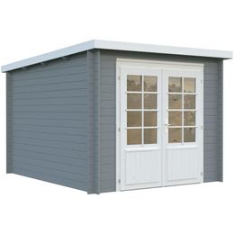 Palmako Gartenhaus &raquo;Ella&laquo; verschiedene Farben grau Massivholz ohne Fu&szlig;boden, ohne Dacheindeckung