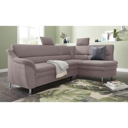 Sit & More sit&more Ecksofa &raquo;Cardoso L-Form&laquo; mit Federkern, wahlweise mit Schlaffunktion und Schubkasten grau Luxus-Microfaser (90% Polyester, 10% Polyamid);