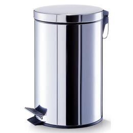 zeller M&uuml;lleimer 1 Beh&auml;lter verchromter Edelstahl silber Edelstahl B/H/T: 40cm, 12 l