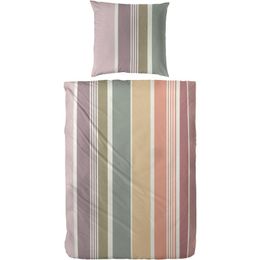 Primera Bettw&auml;sche &raquo;Feinbiber-Bettw&auml;sche Passion&laquo; 2 Stk. mit einem harmonischen Streifenmuster gr&uuml;n Feinbiber, Obermaterial: 100% Baumwolle B/L: 135cm x 200cm